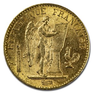 Buy 1886-A France Gold 20 Francs Lucky Angel BU | APMEX