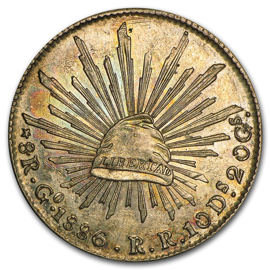 Buy 1886-Go RR Mexico Silver 8 Reales BU | APMEX