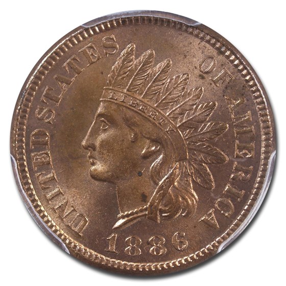 Buy 1886 Indian Head Cent MS-64 PCGS (Red, Variety 1) | APMEX