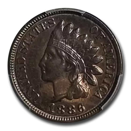 Buy 1886 Indian Head Cent Type-II MS-62 PCGS (Brown) | APMEX