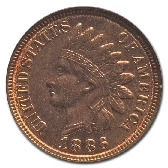 Buy 1886 Indian Head Cent Type-II MS-66 NGC (Red) | APMEX