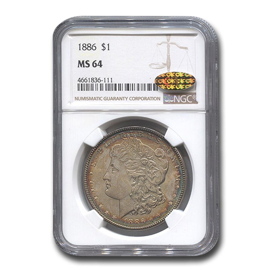Buy 1886 Morgan Dollar MS-64 NGC Gold CAC | APMEX
