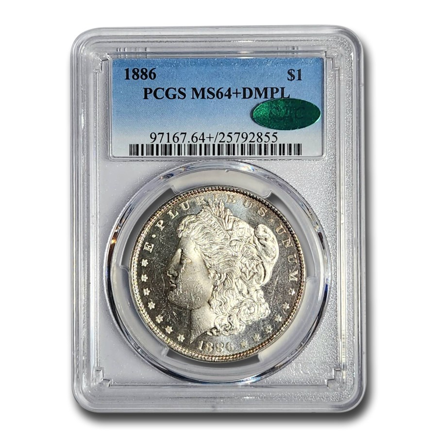 1886 Morgan Dollar MS-64+ PCGS (DMPL, CAC)