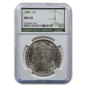 Buy 1886 Morgan Dollar MS-65 NGC (Green Label) | APMEX