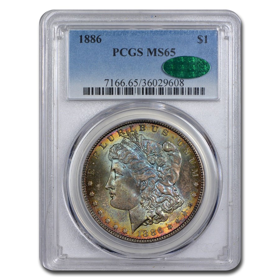 Buy 1886 Morgan Dollar MS-65 PCGS CAC (Beautiful Toning) | APMEX