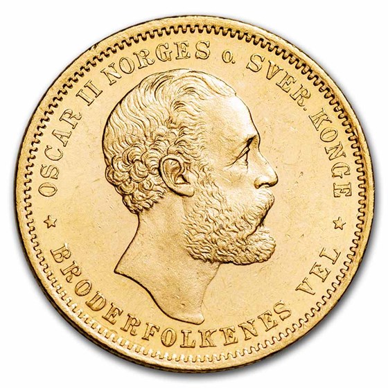 Buy 1886 Norway Gold 20 Kroner Oscar II BU | APMEX