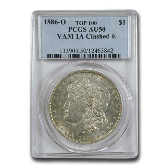 Buy 1886-O Morgan Dollar AU-50 PCGS (VAM 1A Clashed E) | APMEX