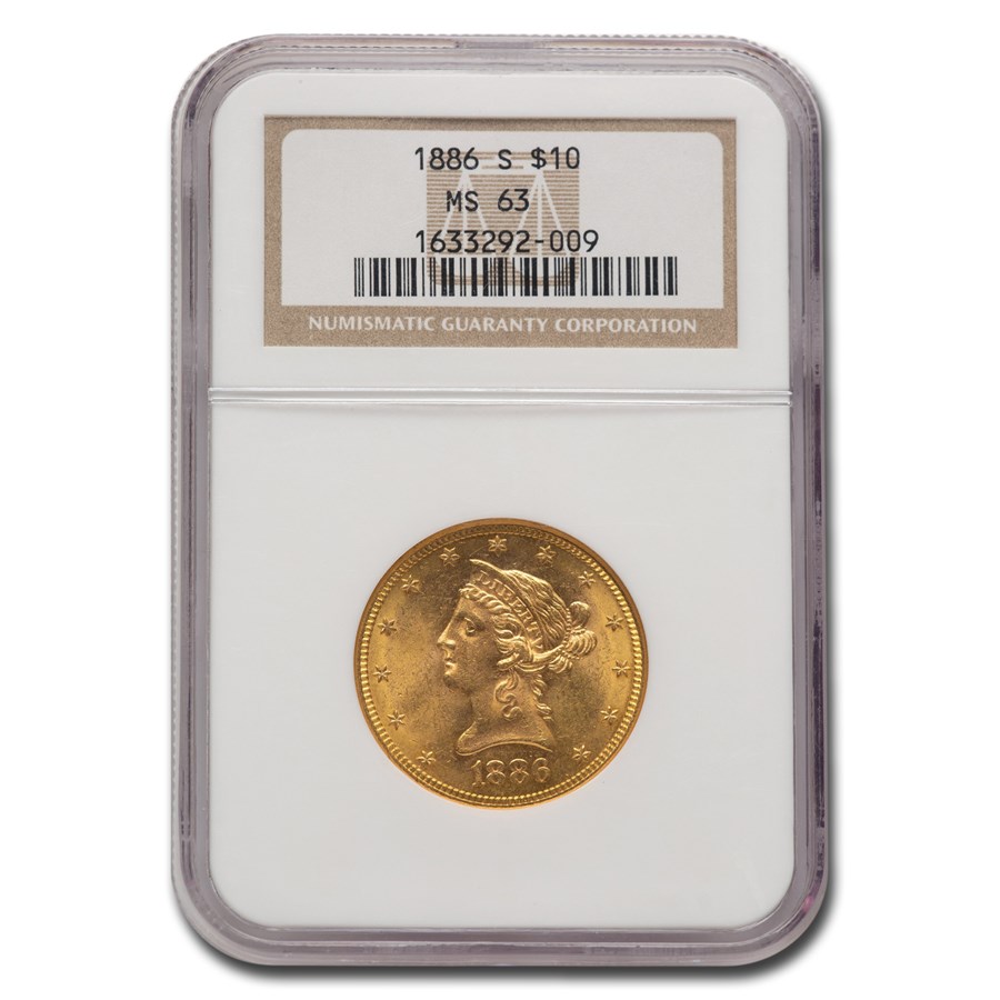 Buy 1886-S $10 Liberty Gold Eagle MS-63 NGC | APMEX
