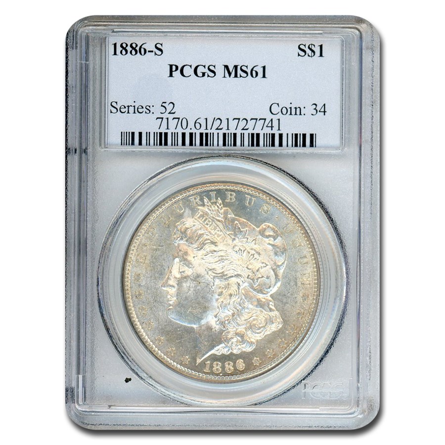 Buy 1886-S Morgan Dollar MS-61 PCGS | APMEX