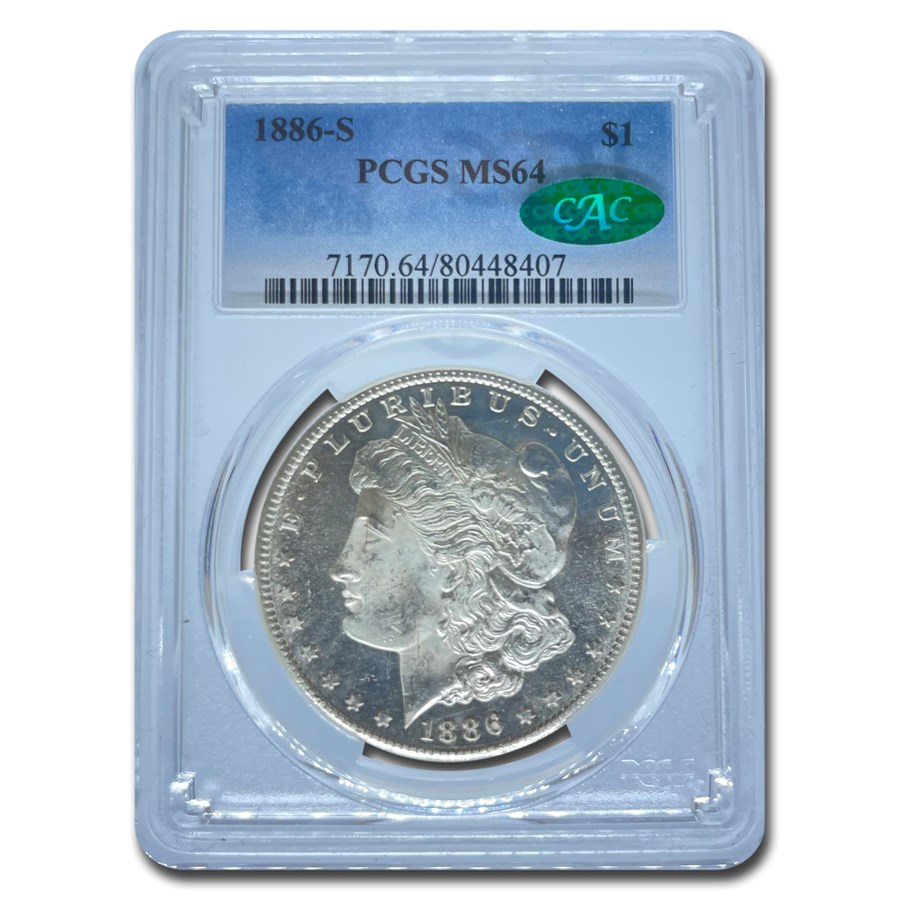 Buy 1886-S Morgan Dollar MS-64 PCGS (CAC) | APMEX
