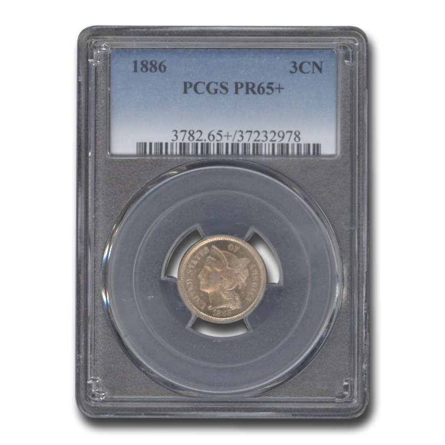 1886 Three Cent Nickel PR-65+ PCGS