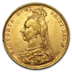 1887-1893 Australia Gold Sovereign Victoria Jubilee AU