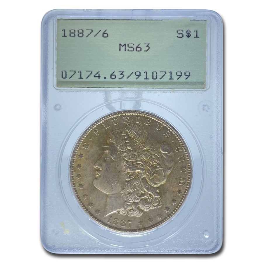 Buy 1887/6 Morgan Dollar MS-63 PCGS (Rattler) | APMEX