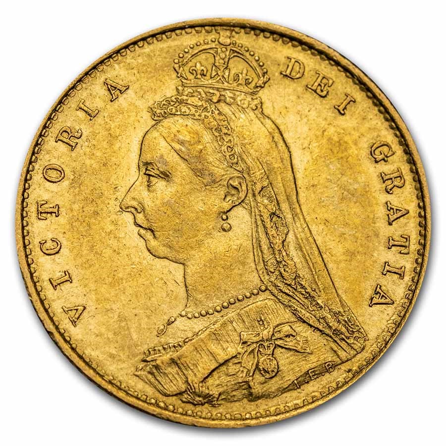 Buy 1887 Great Britain Gold 1/2 Sovereign Victoria Jubilee AU | APMEX