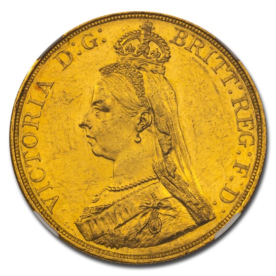 Buy 1887 Great Britain Gold 5 Pounds MS-60 PL NGC | APMEX