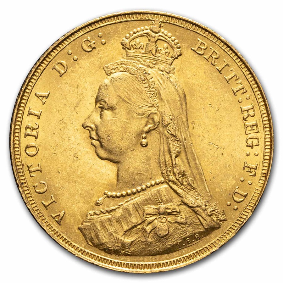 1887 Great Britain Gold Sovereign Victoria Jubilee BU