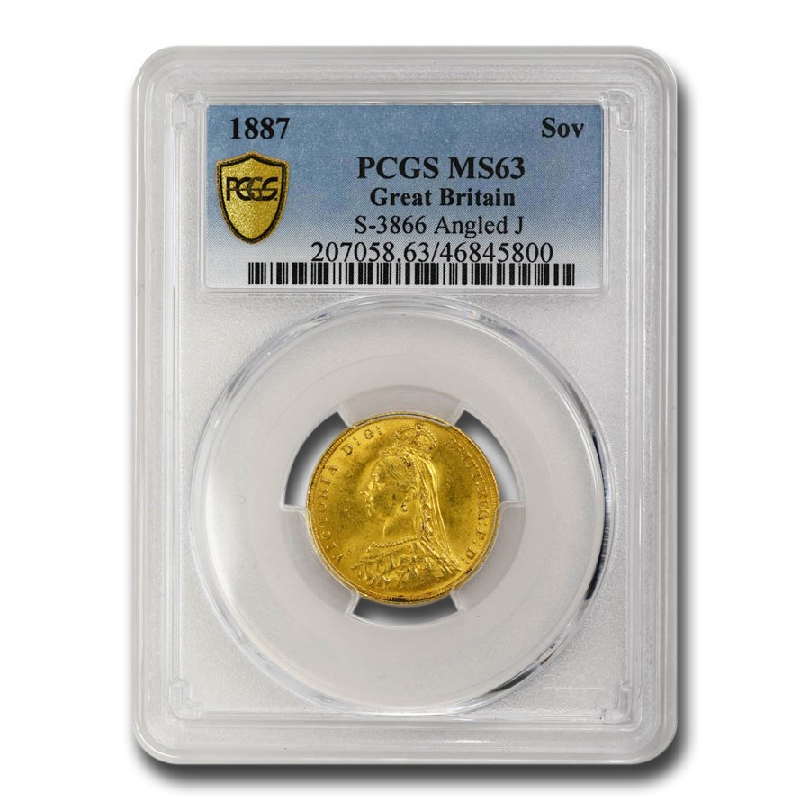 Buy 1887 Great Britain Gold Sovereign Victoria MS-63 PCGS | APMEX