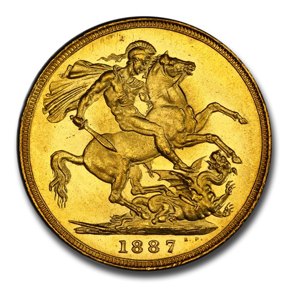 Buy 1887 Great Britain Gold Sovereign Victoria MS-64 PCGS | APMEX