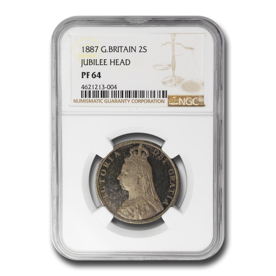 1887 Great Britain Silver Florin Victoria PF-64 NGC