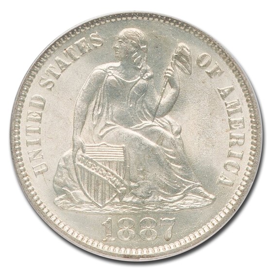 Buy 1887 Liberty Seated Dime MS-65 PCGS | APMEX