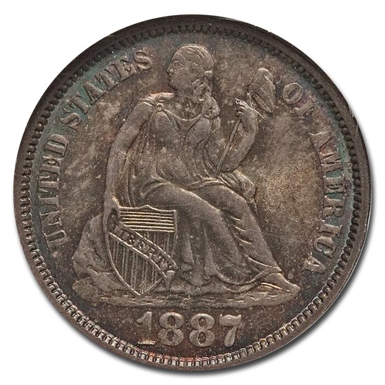 Buy 1887 Liberty Seated Dime MS-66 NGC | APMEX