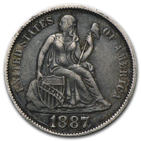 Buy 1887 Liberty Seated Dime XF | APMEX