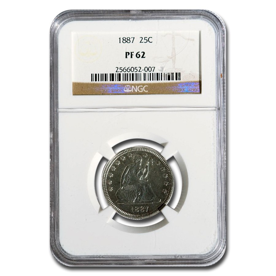 Buy 1887 Liberty Seated Quarter PF-62 NGC | APMEX