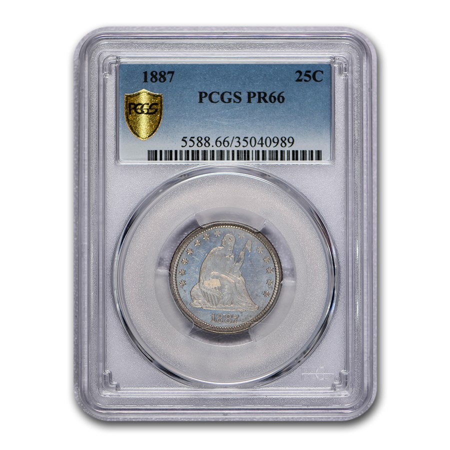 Buy 1887 Liberty Seated Quarter PR-66 PCGS | APMEX