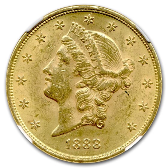 Buy 1888 $20 Liberty Gold Double Eagle MS-61 NGC (DDR, FS-801) | APMEX