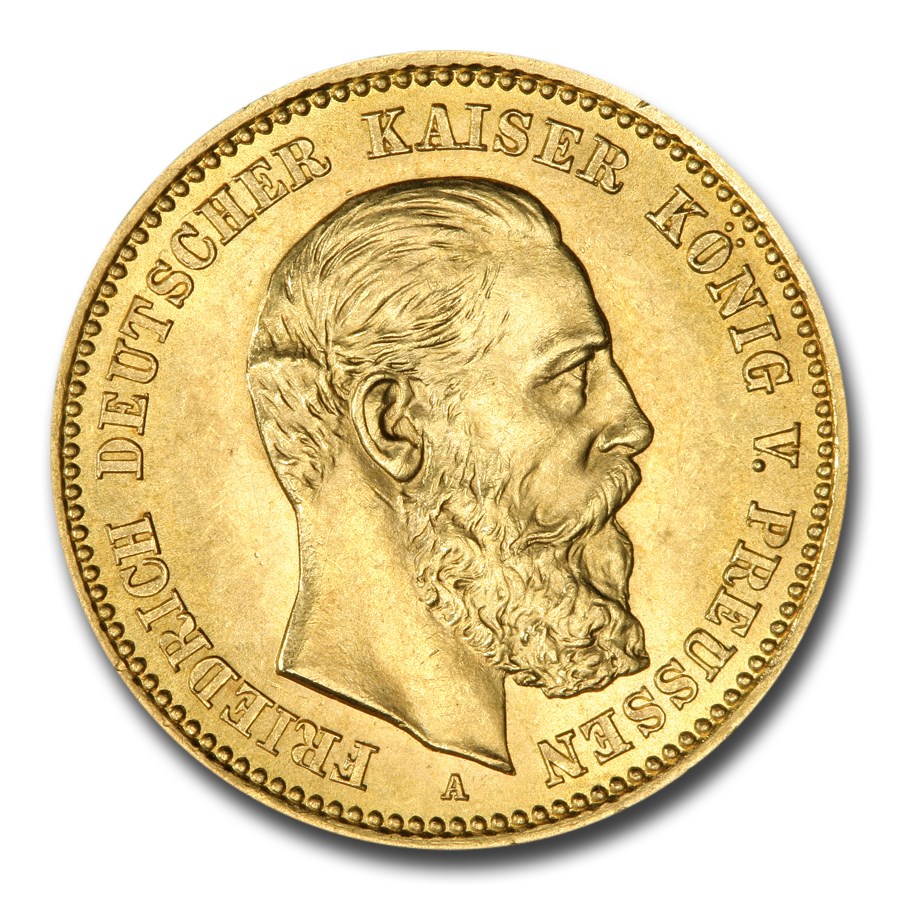 Buy 1888-A German States Prussia Gold 10 Mark MS-65 PCGS | APMEX