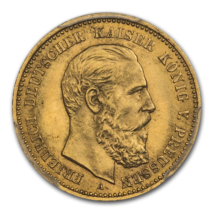 Buy 1888 German States Prussia Gold 10 Mark MS-66+ PCGS | APMEX
