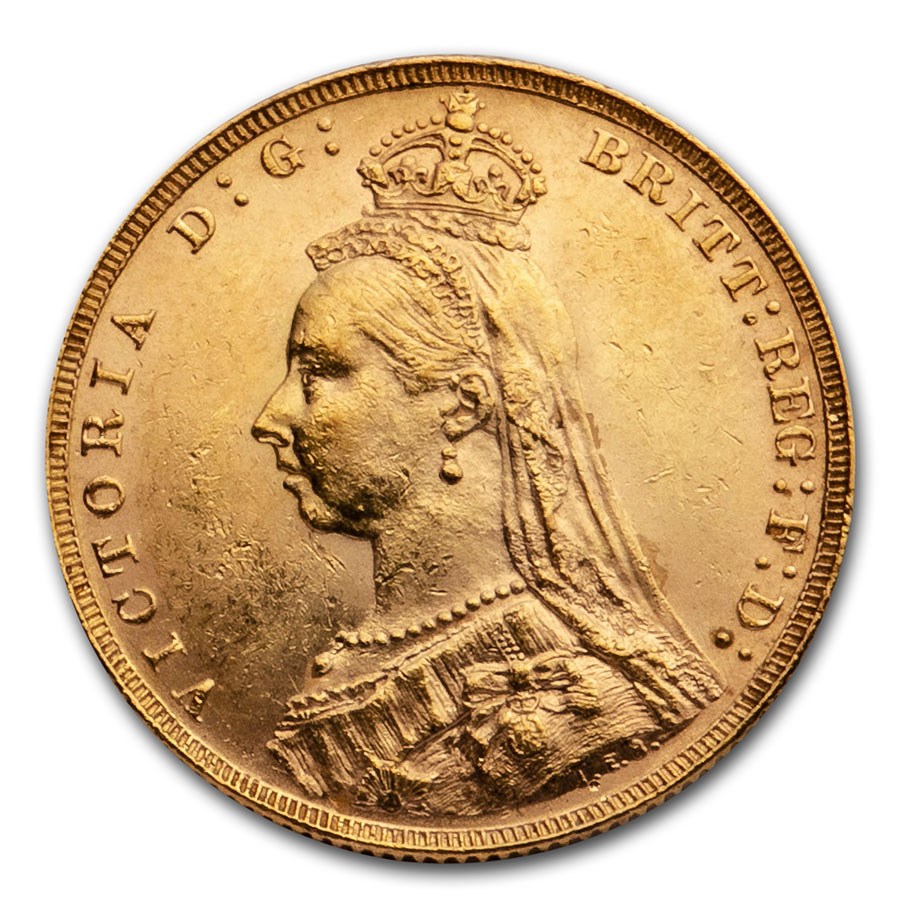 Buy 1888 Great Britain Gold Sovereign Victoria Veil Head BU | APMEX