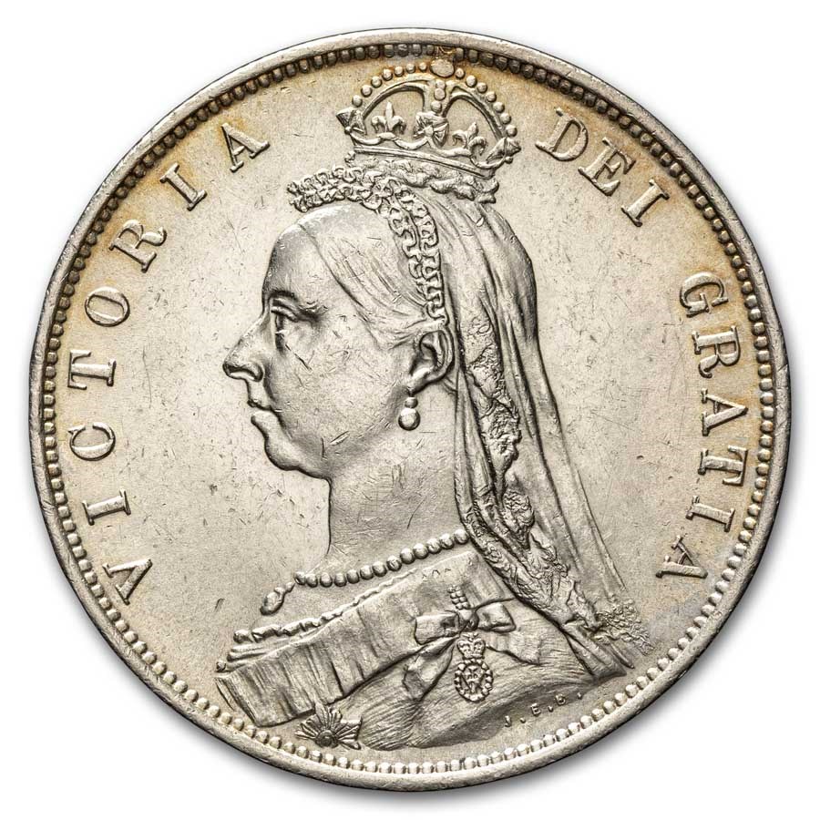 1888 Great Britain Silver Half Crown Victoria AU