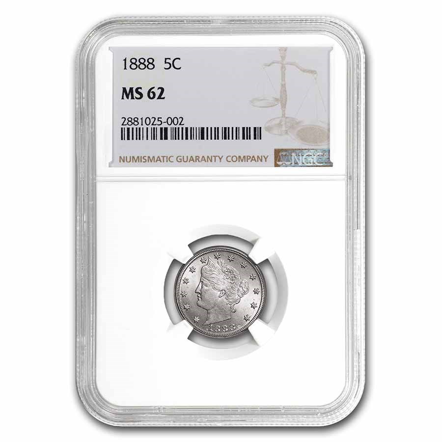 Buy 1888 Liberty Head V Nickel MS-62 NGC | APMEX