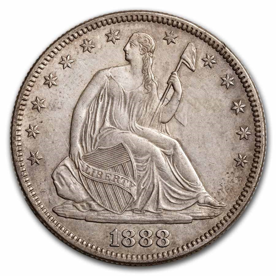 1888 Liberty Seated Half Dollar AU