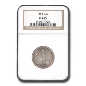 1888 Liberty Seated Quarter MS-65 NGC