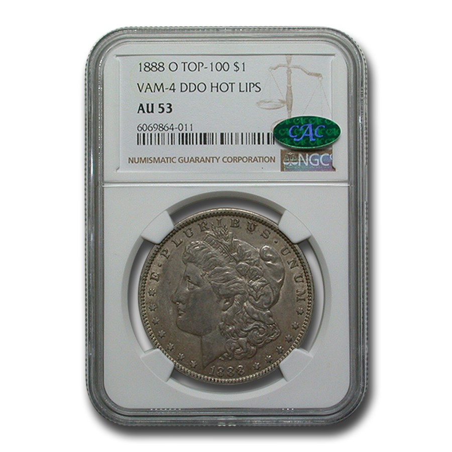 Buy 1888-O Morgan Dollar AU-53 NGC CAC (VAM-4 DDO Hot Lips Top-100) | APMEX
