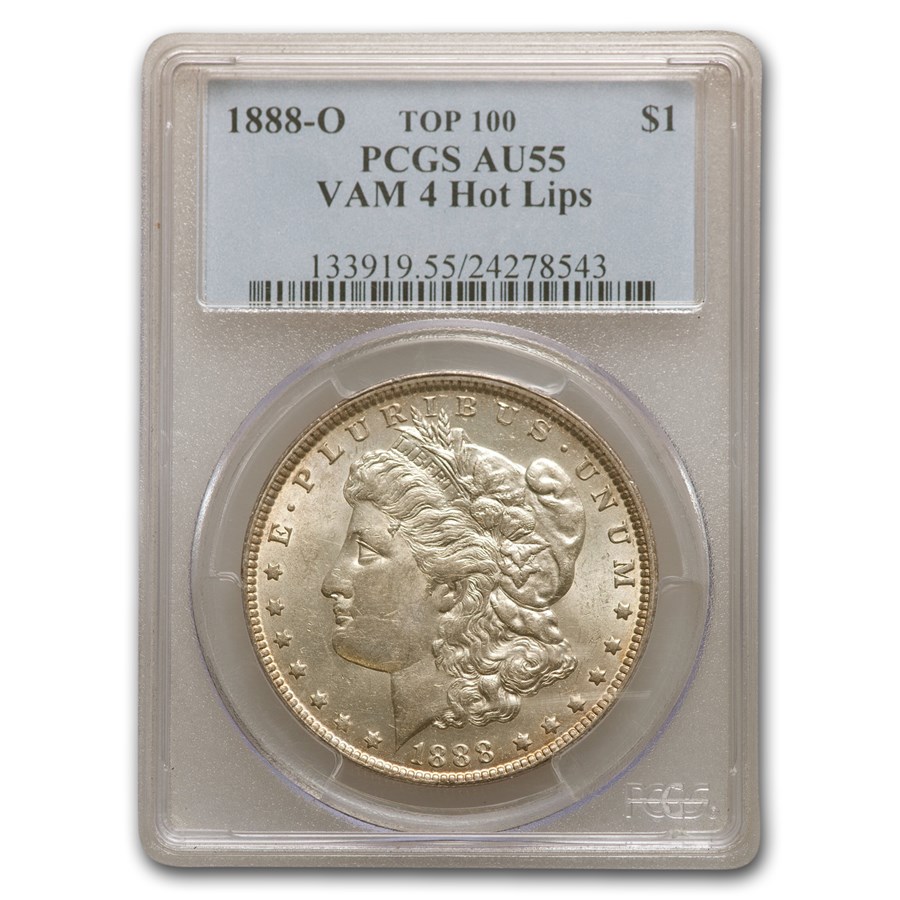 Buy 1888-O Morgan Dollar AU-55 PCGS (VAM-4, Hot Lips, Top 100) | APMEX