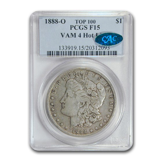 Buy 1888-O Morgan Dollar Fine-15 PCGS CAC (VAM 4 Hot Lips Top 100) | APMEX