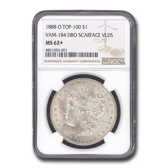 Buy 1888-O Morgan Dollar MS-62+ NGC (VAM-1B4 DBO Scarface VLDS) | APMEX