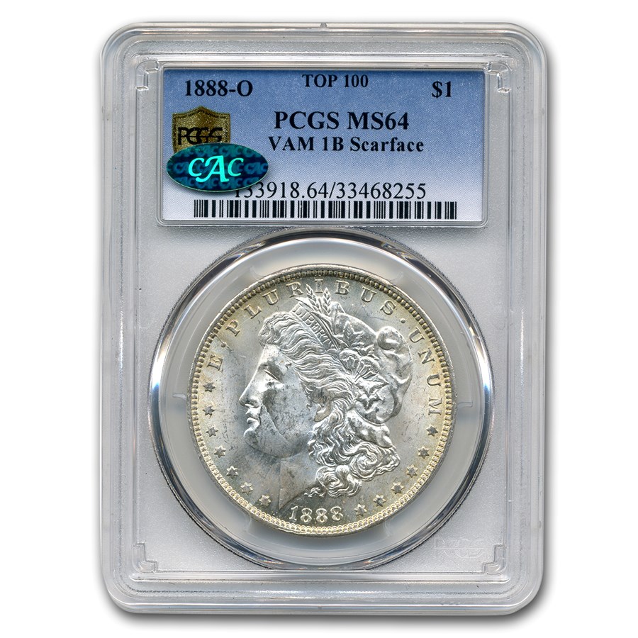 Buy 1888-O Morgan Dollar MS-64 PCGS (VAM-1B, Scarface, CAC, Top-100 ...