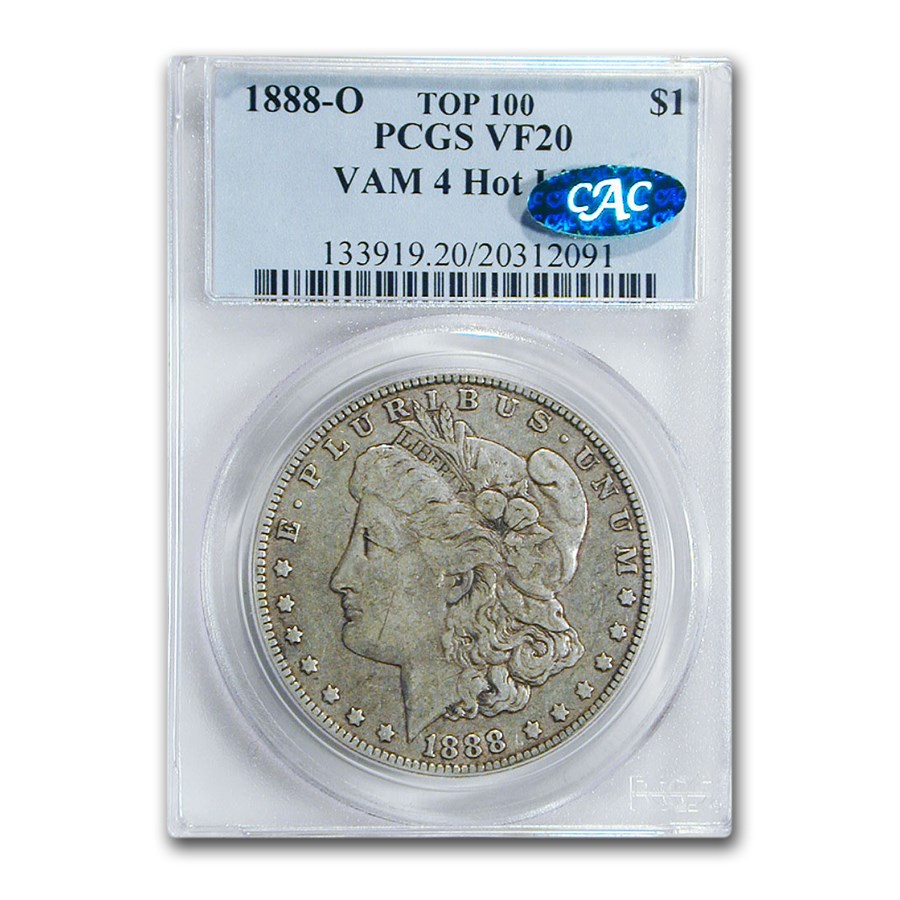 Buy 1888-O Morgan Dollar VF-20 PCGS CAC (VAM 4 Hot Lips Top 100) | APMEX