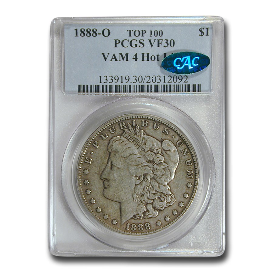 Buy 1888-O Morgan Dollar VF-30 PCGS CAC (VAM 4 Hot Lips) | APMEX