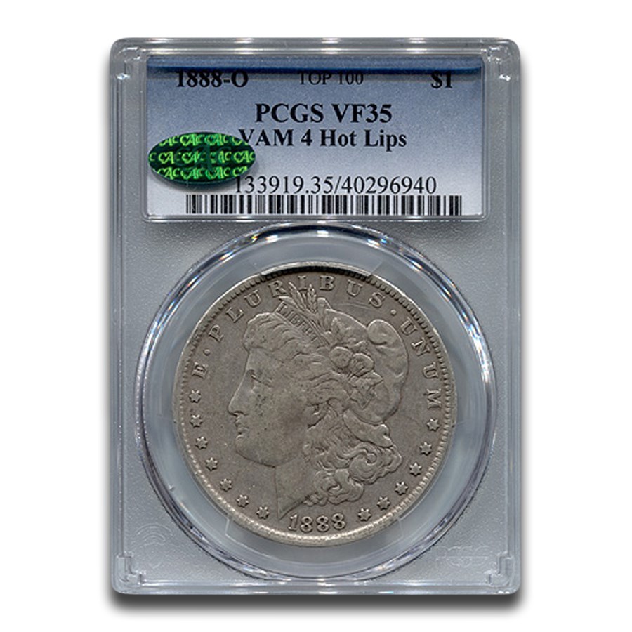 Buy 1888-O Morgan Dollar VF-35 PCGS CAC (Hot Lips VAM 4) | APMEX