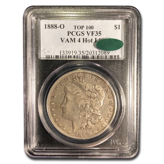 Buy 1888-O Morgan Dollar VF-35 PCGS CAC (VAM 4 Hot Lips) | APMEX