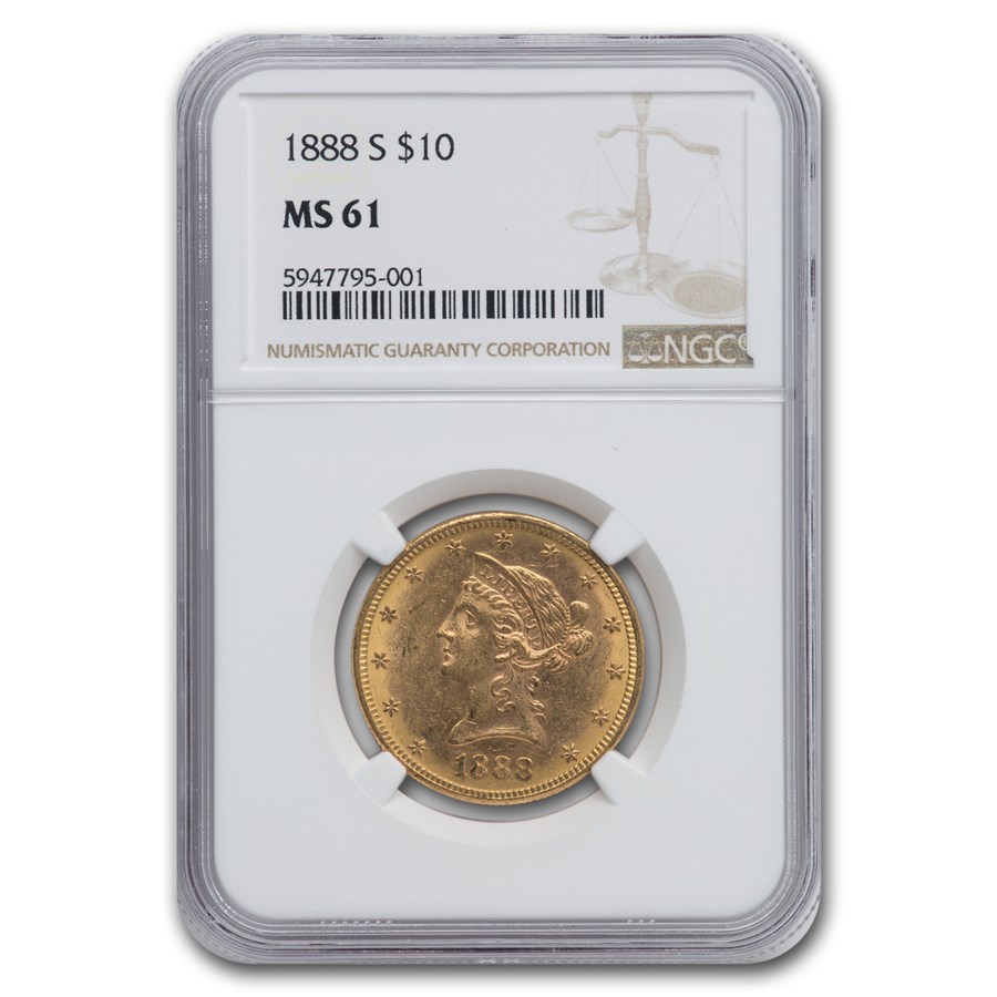 Buy 1888-S $10 Liberty Gold Eagle MS-61 NGC | APMEX