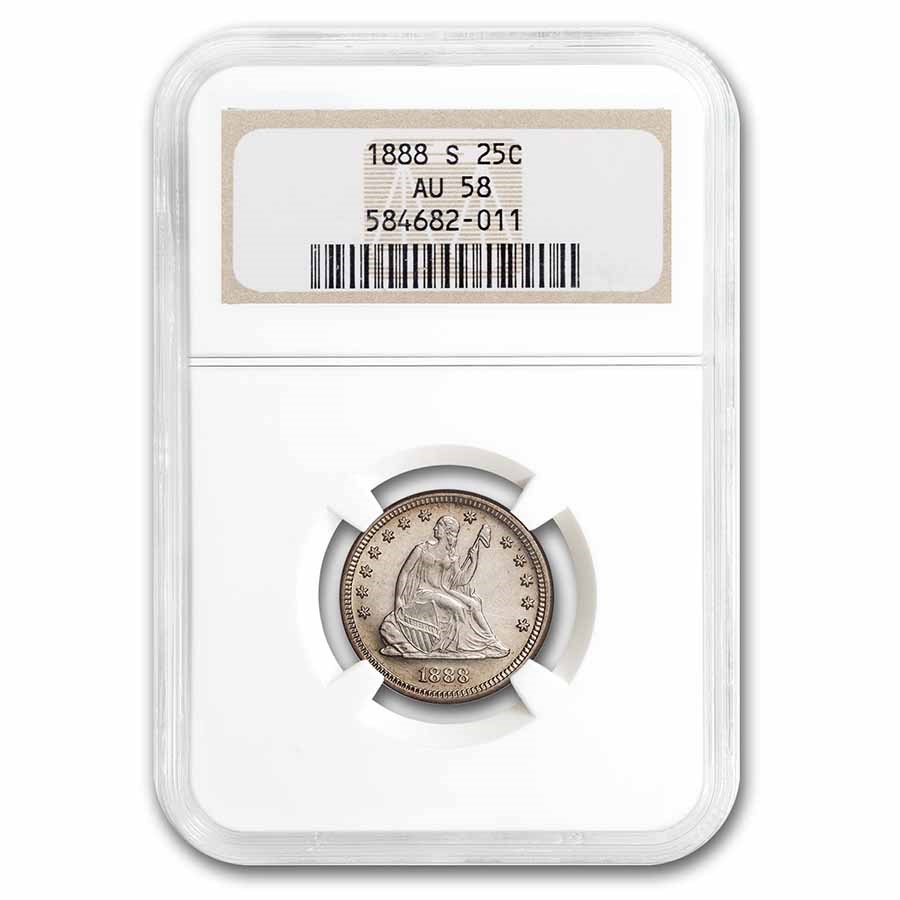 Buy 1888-S Liberty Seated Quarter Choice AU-58 NGC | APMEX
