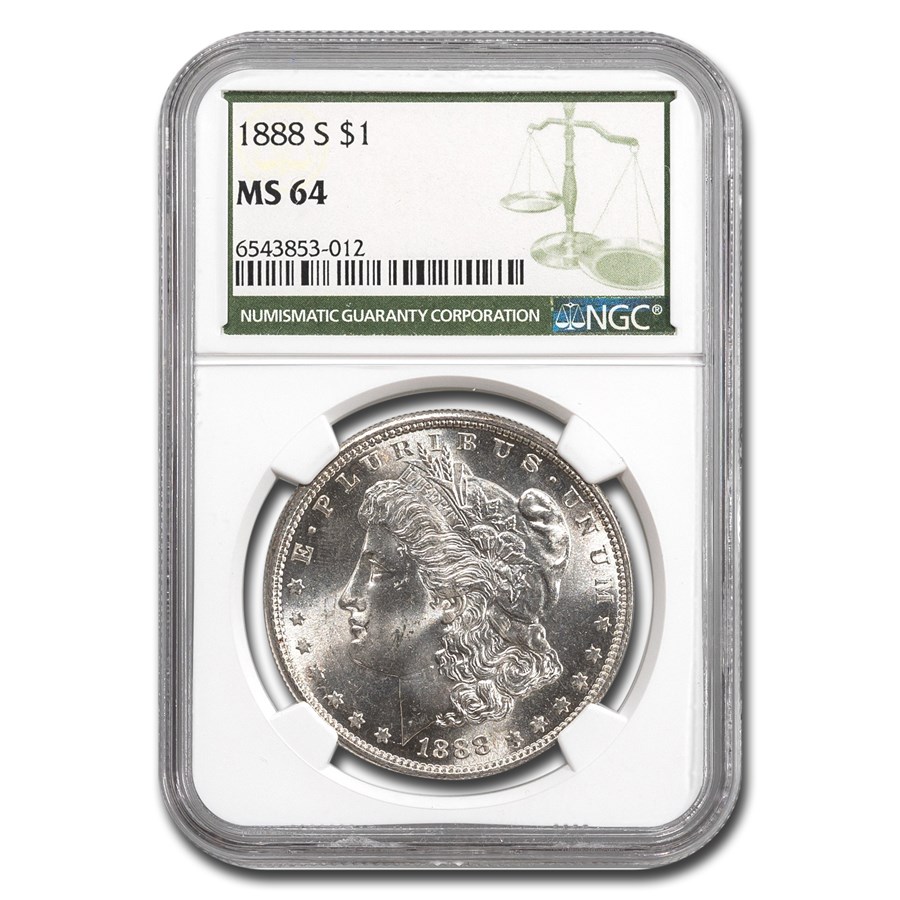 Buy 1888-S Morgan Dollar MS-64 NGC Green Label | APMEX