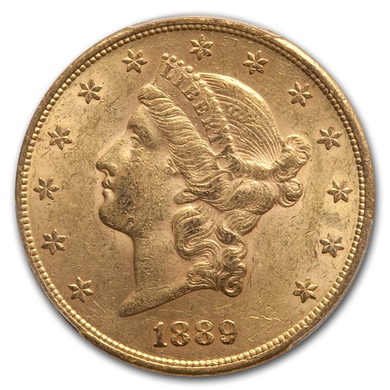 Buy 1889 $20 Liberty Gold Double Eagle AU-58 PCGS | APMEX