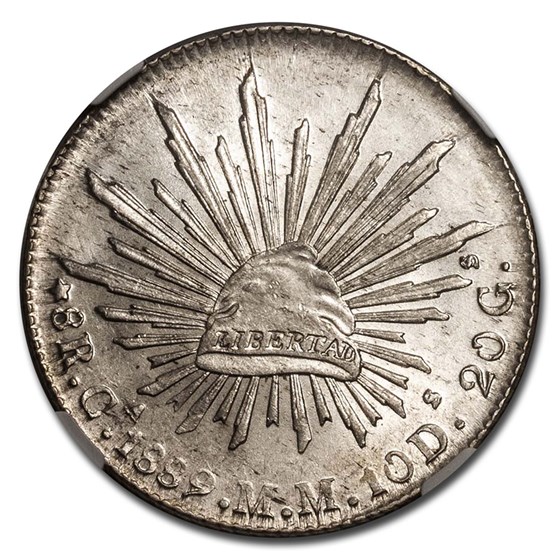 Buy 1889-Ca MM Mexico Silver 8 Reales MS-61 NGC | APMEX